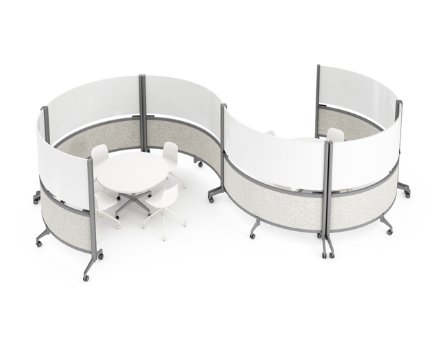 Mobile Whiteboard Partitions - STURDY