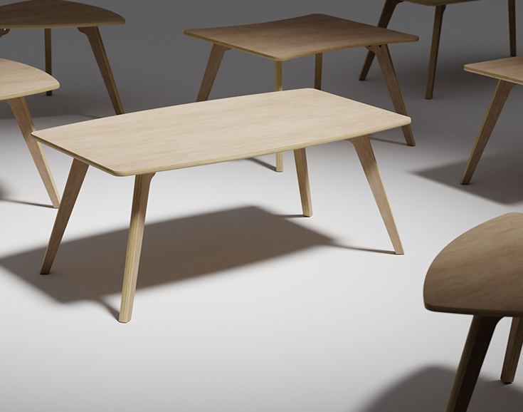 Adapt table collection in various shapes - Agati Furniture