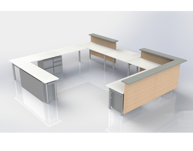 Custom Library Circulation Desk - Agati Furniture