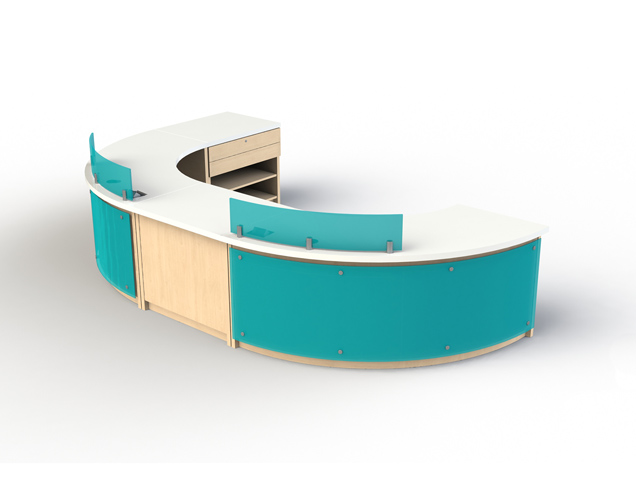custom circulation desk - Agati Furniture