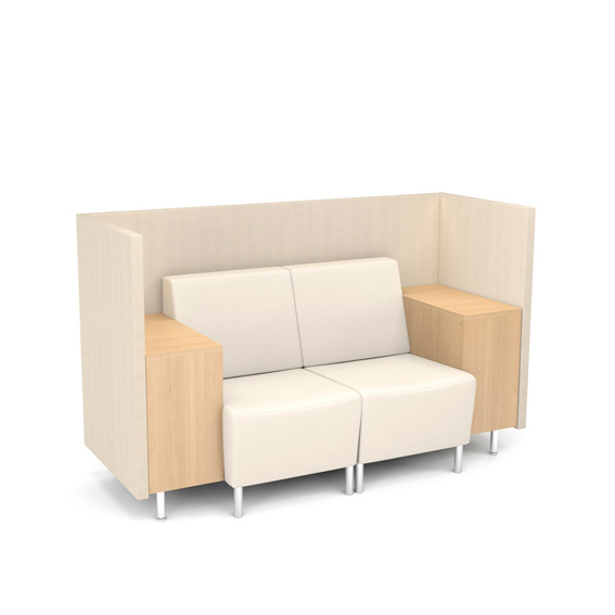 Gee cove modular lounge configuration with privacy panels - Agati Furniture