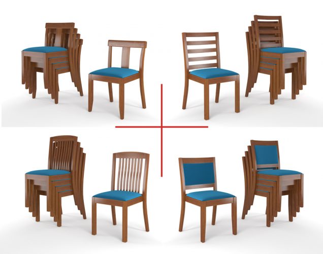 Wood Stacking Chairs - Agati Furniture