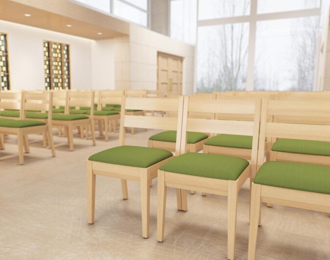 Wood Church Chairs - Modern Chapel Chairs