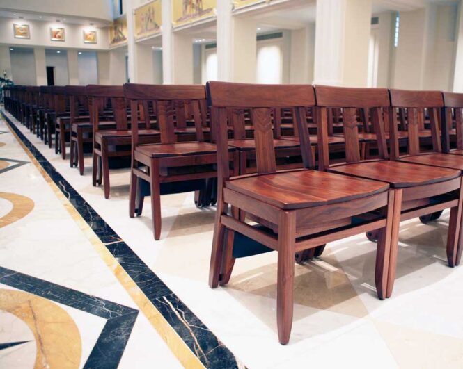 Wood Church Chairs - Modern Chapel Chairs