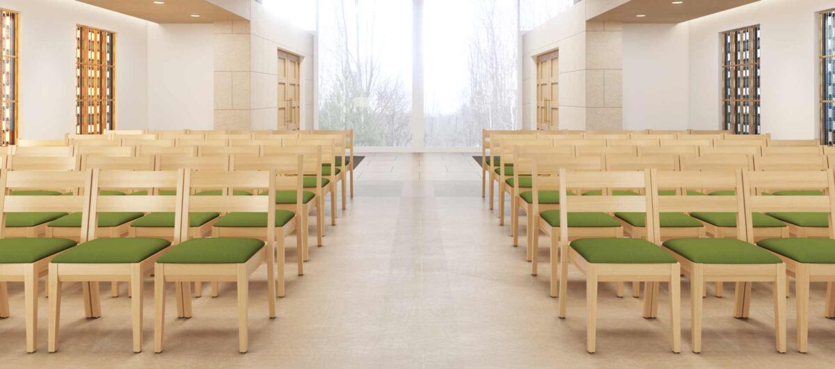 Wood Church Chairs - Modern Chapel Chairs