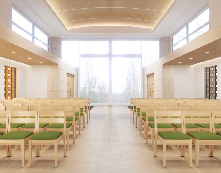 Wood Church Chairs - Modern Chapel Chairs