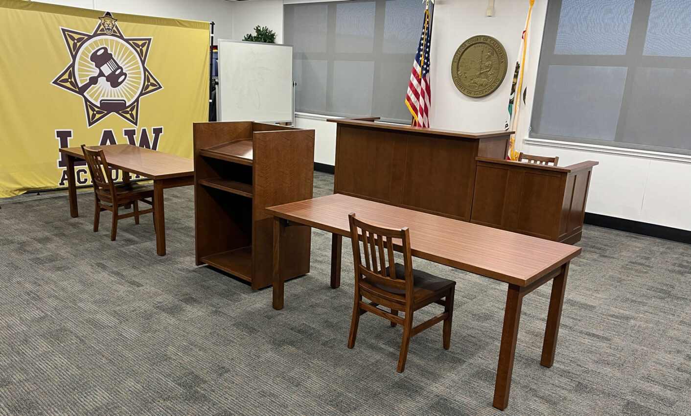 Florin High School - Mock Courtroom - Agati Furniture