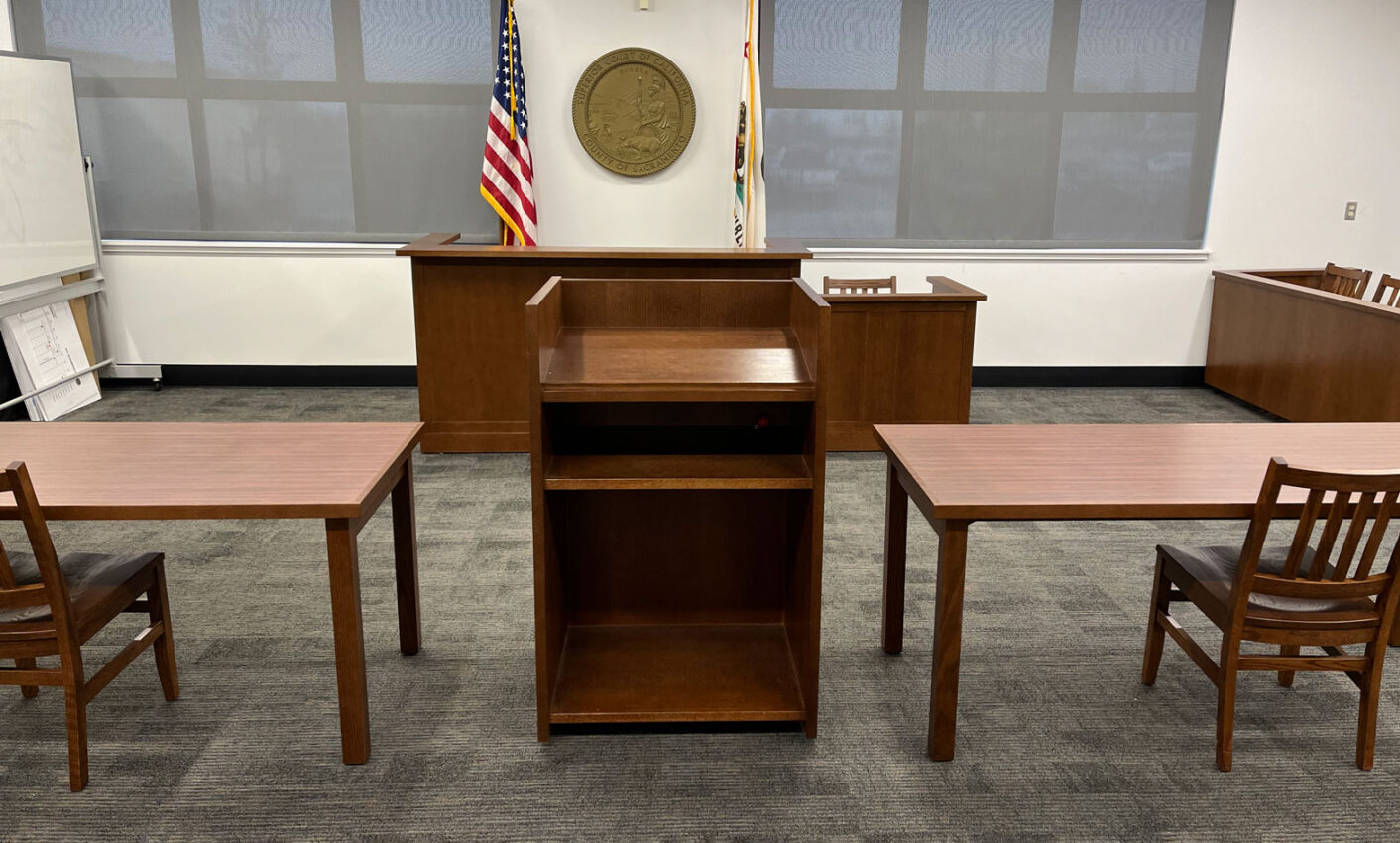 Florin High School - Mock Courtroom - Agati Furniture