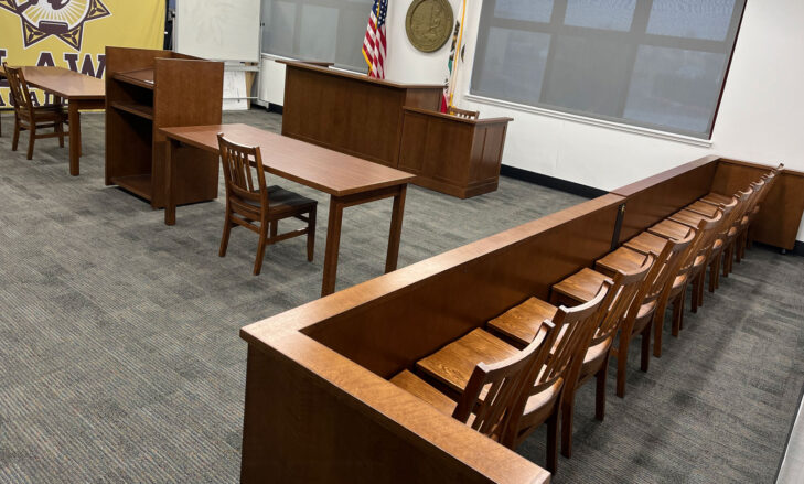 Florin High School - Mock Courtroom - Agati Furniture