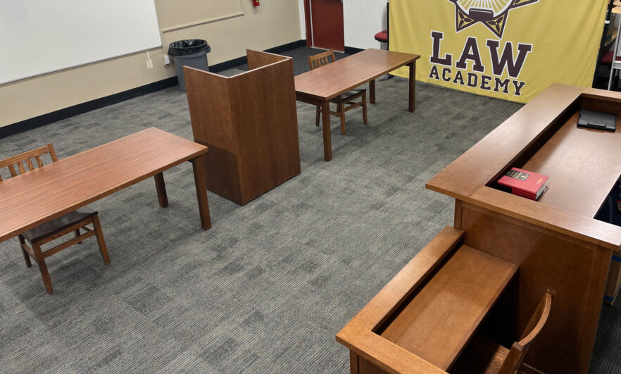 Florin High School - Mock Courtroom - Agati Furniture