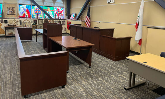 Jordan High School - Mock Courtroom - Agati Furniture