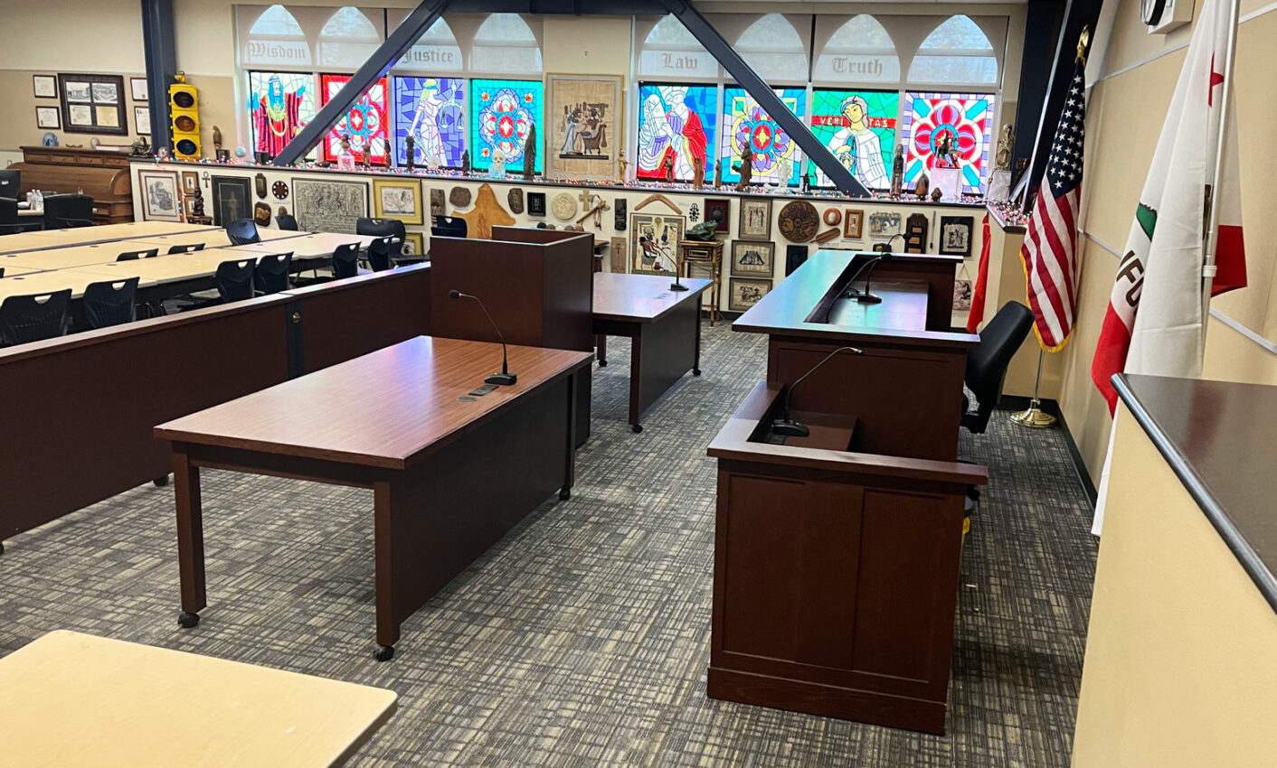 Jordan High School - Mock Courtroom - Agati Furniture