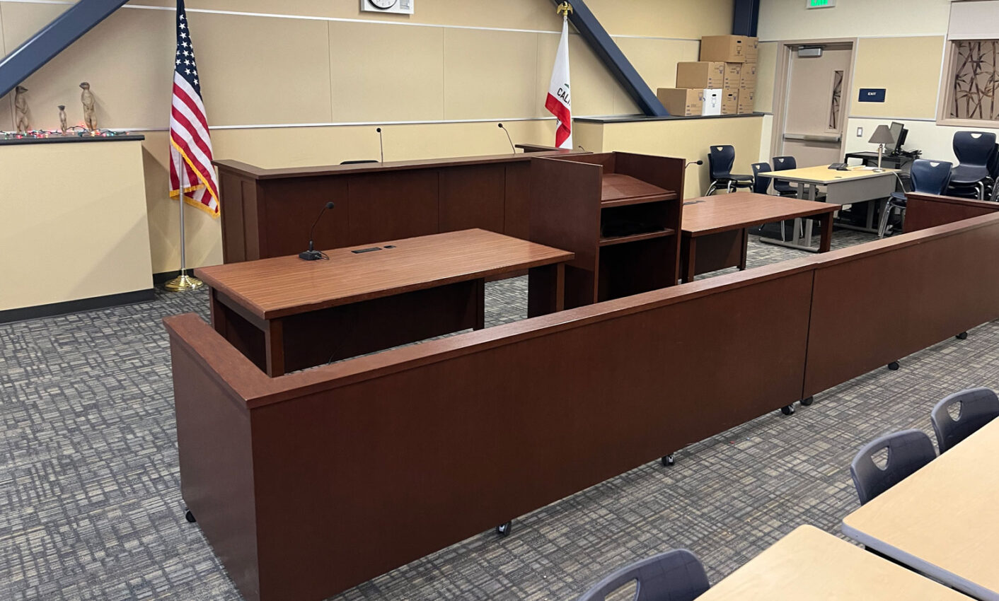 Jordan High School - Mock Courtroom - Agati Furniture