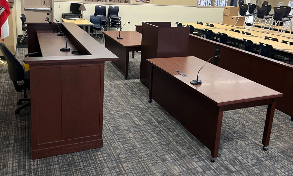 Jordan High School - Mock Courtroom - Agati Furniture